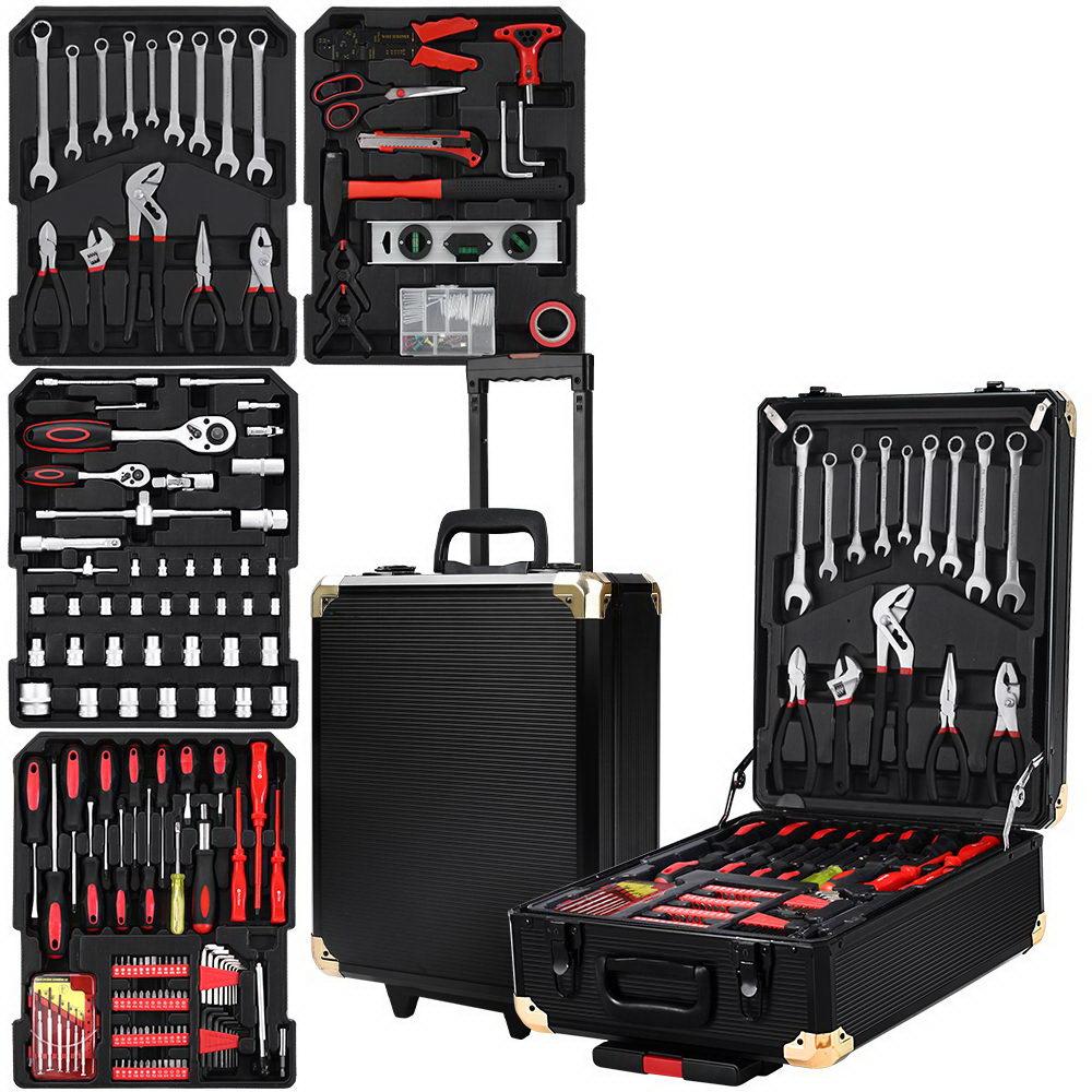 816pcs Tool Kit Trolley Case Mechanics Box Toolbox Portable DIY Set BK ...