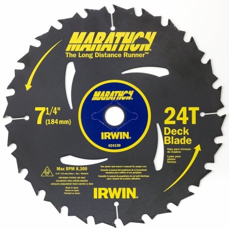 Irwin Industrial Tool 7-.25in. 24 T Marathon Portable Corded Circular ...