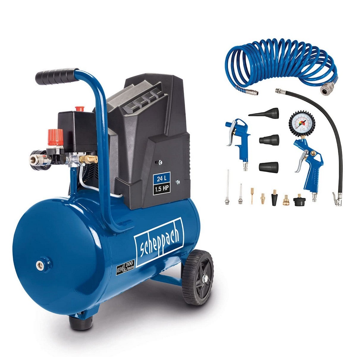 Air Compressor Scheppach 1100 W 8 bar 24 L | Oceanside Carpentry ...