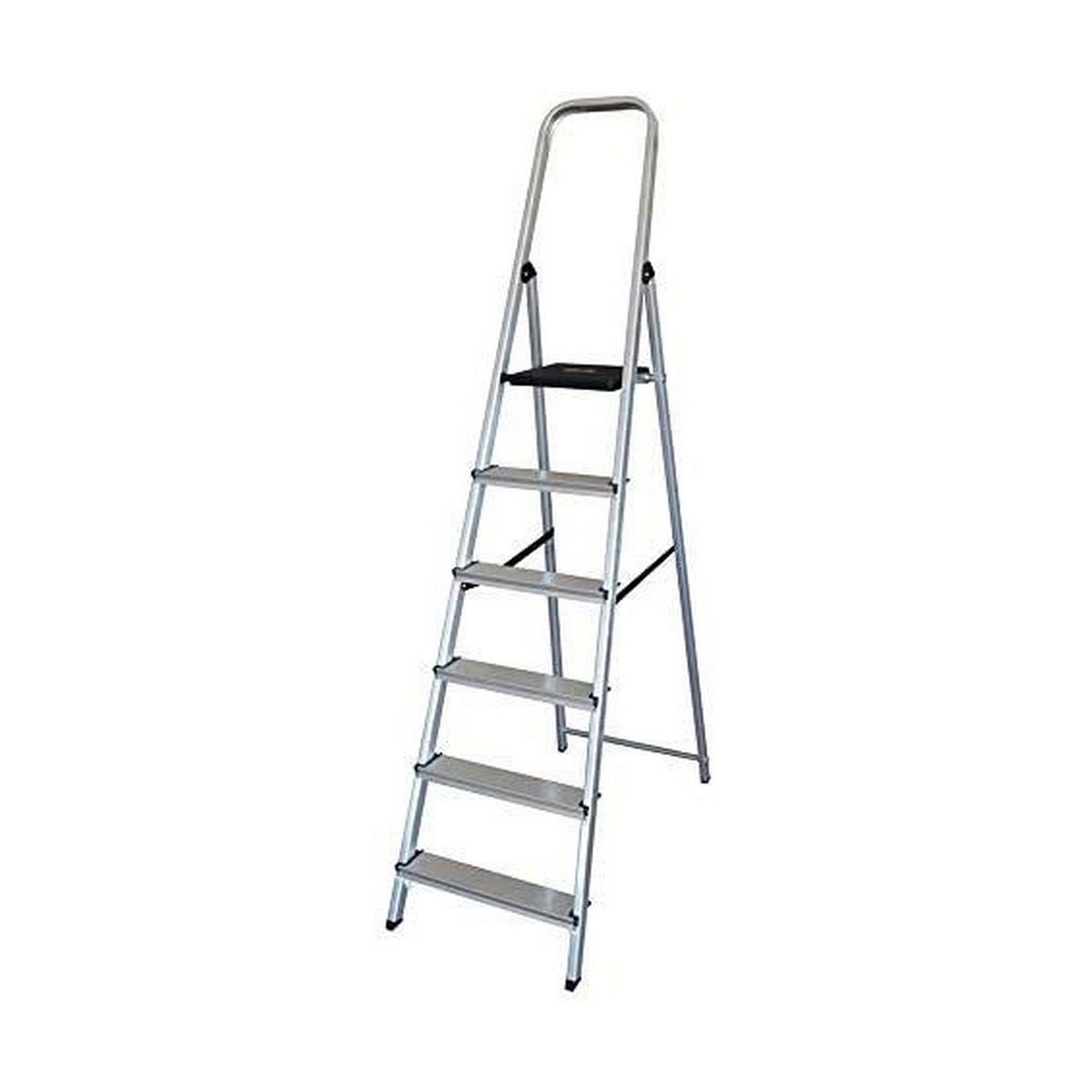 6-step folding ladder EDM Aluminium (48 x 10,5 x 193 cm) | Oceanside ...